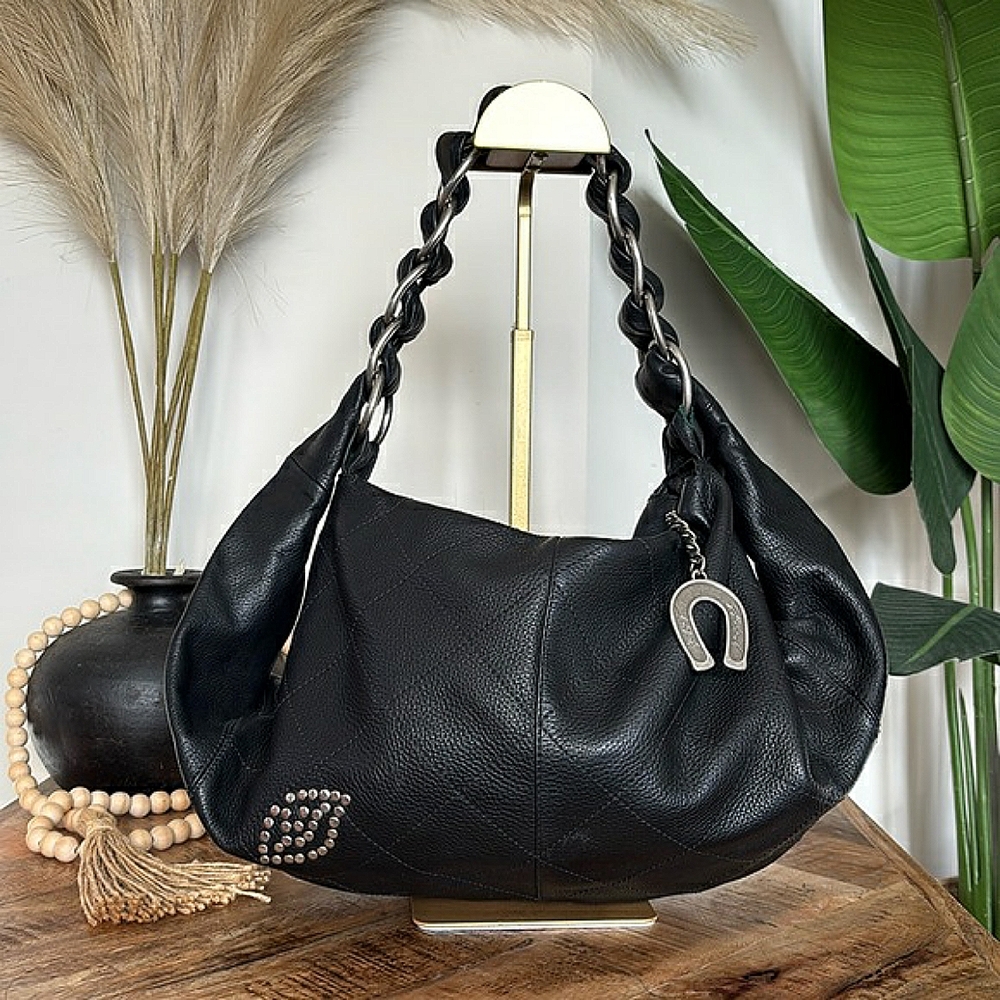 Y2k Htf Betsey Johnson Metal Ring Horseshoe Leather H… - Gem